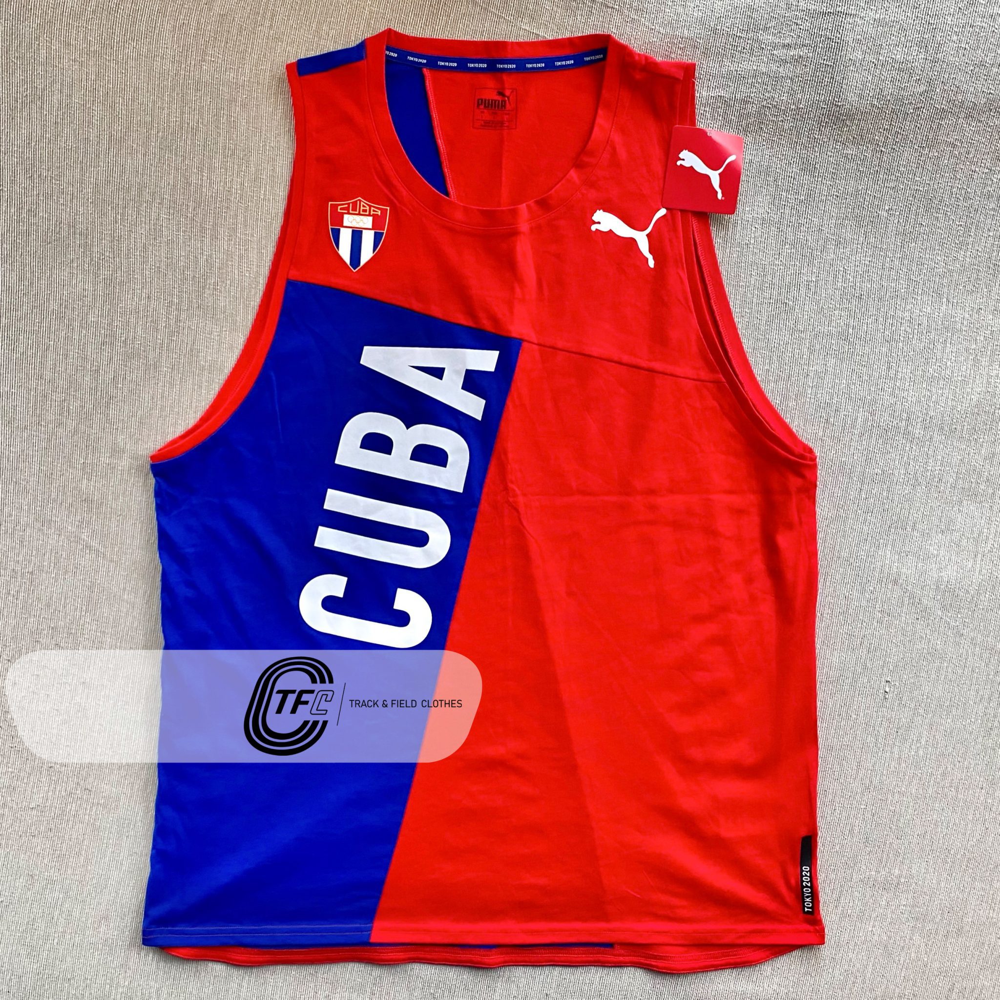 Puma 2021 Cuba Olympic Team Pro Elite Village Vest | Trackandfieldclothes