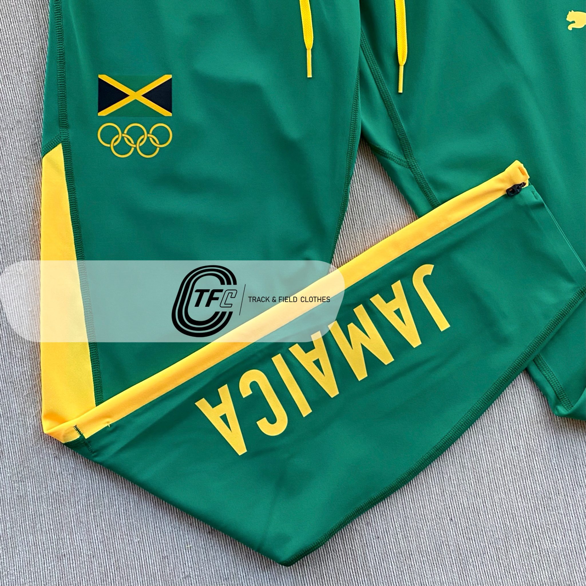 Puma 2021 Jamaica Olympic Team Pro Elite Long Tights | Trackandfieldclothes